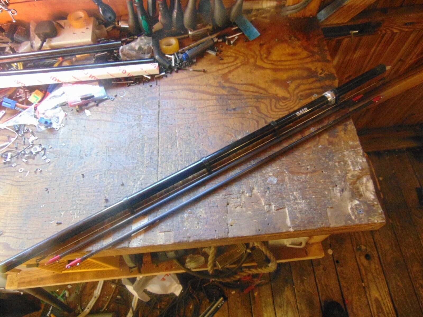 GAUI NX7 TAIL BOOM ASSEMBLY C/W TORQUE DRIVE, PITCH ROD & SUPPORTS ...