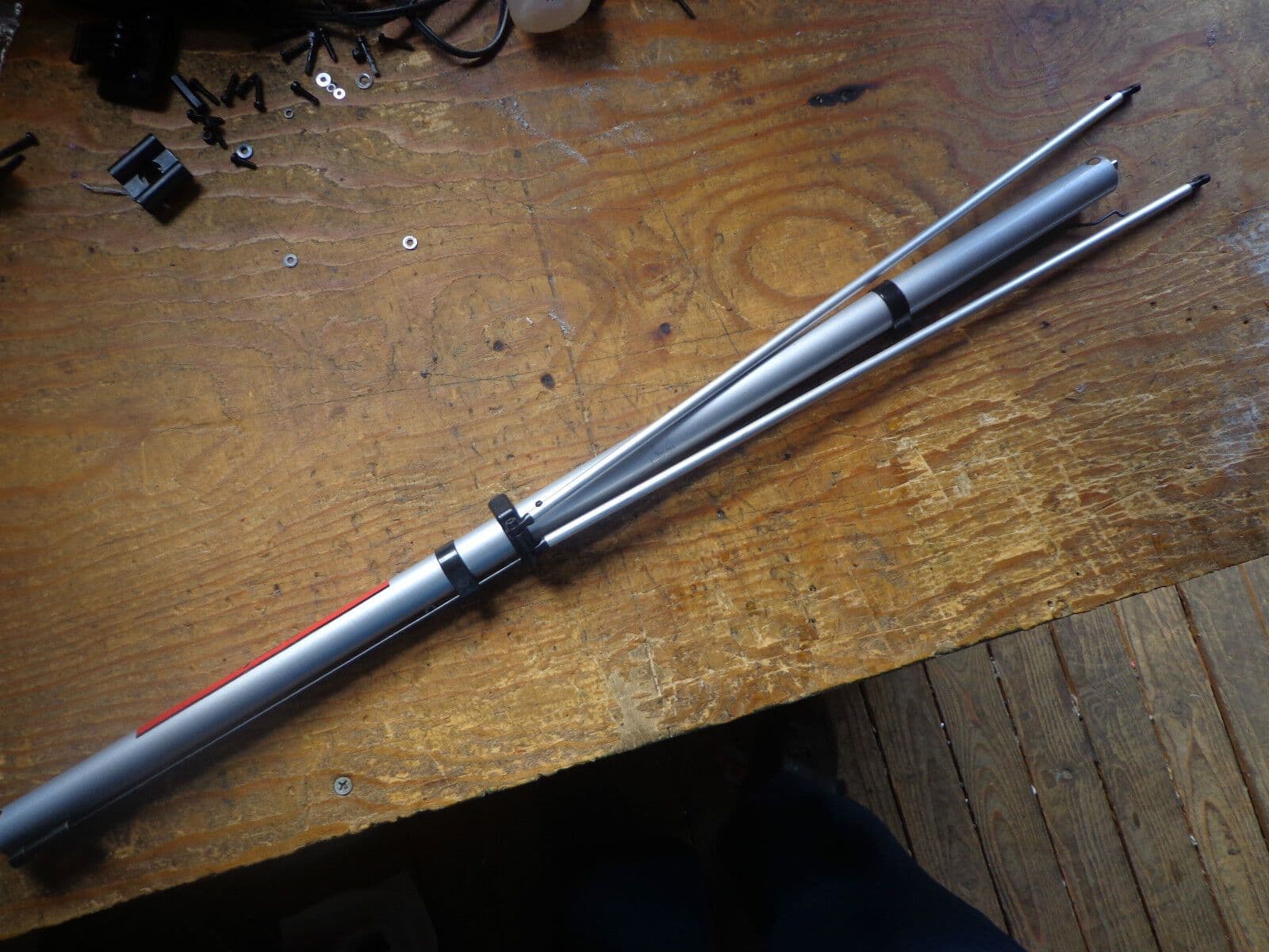 KYOSHO NEXUS TAIL BOOM ASSEMBLY C/W TORQUE DRIVE, PITCH CONTROL ROD ...