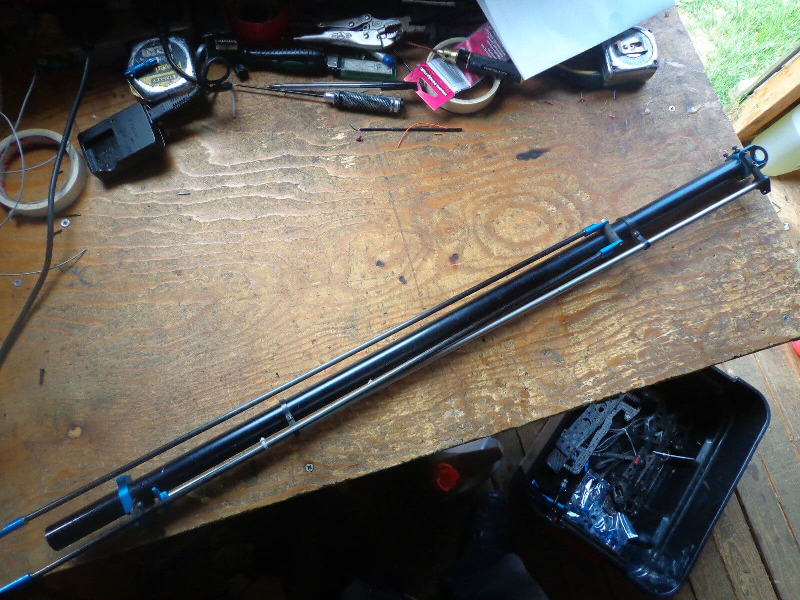 MDC TORNADO TAIL BOOM ASSEMBLY C/W PITCH CONTROL ROD SERVO MOUNT & GEA ...