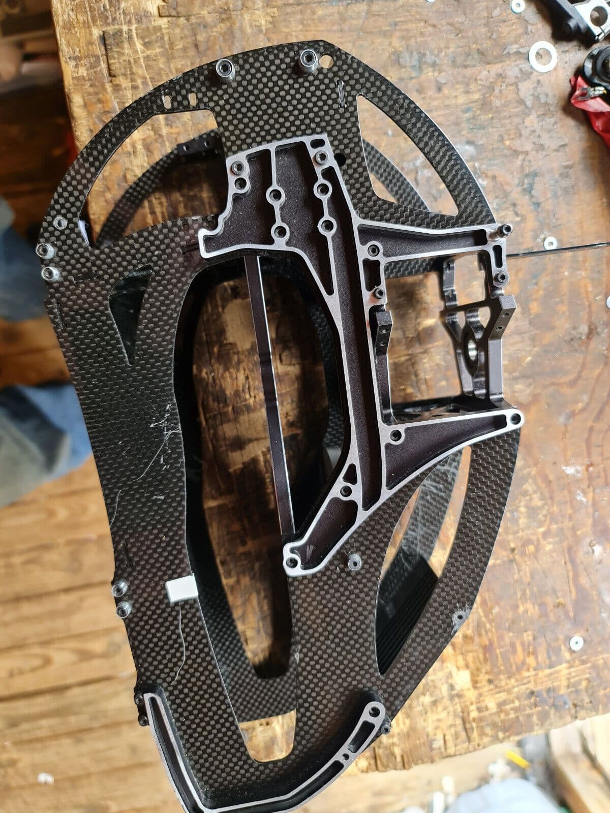 MIKADO LOGO 600 SE CARBON FIBRE/ALLOY MAIN FRAME UPGRADE ASSEMBLY ...