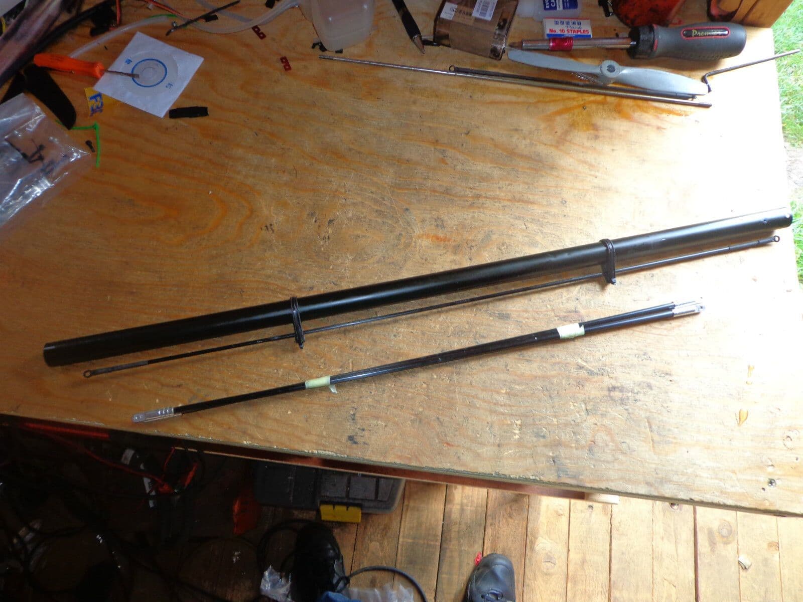RJX XTREME 50 TAIL BOOM WITH PITCH CONTROL ROD AND BOOM SUPPORTS ...