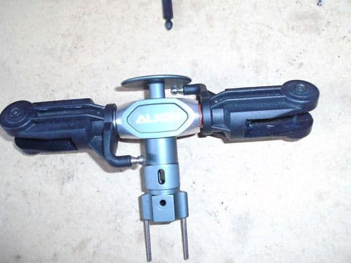 TREX 600 STD ROTORHEAD ASSEMBLY GREY – RCHeliTrader