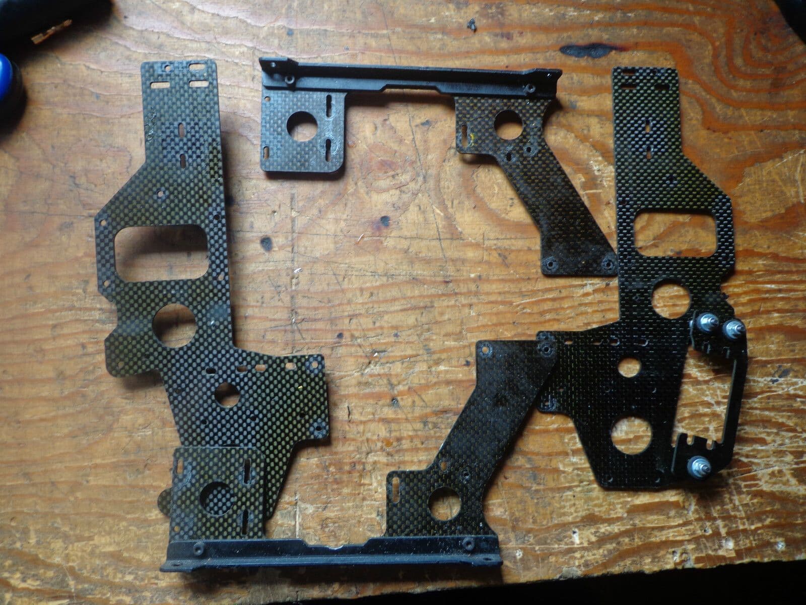 X-CELL 46 / 60 CARBON FIBRE UPPER & LOWER MAIN FRAME SECTIONS ...